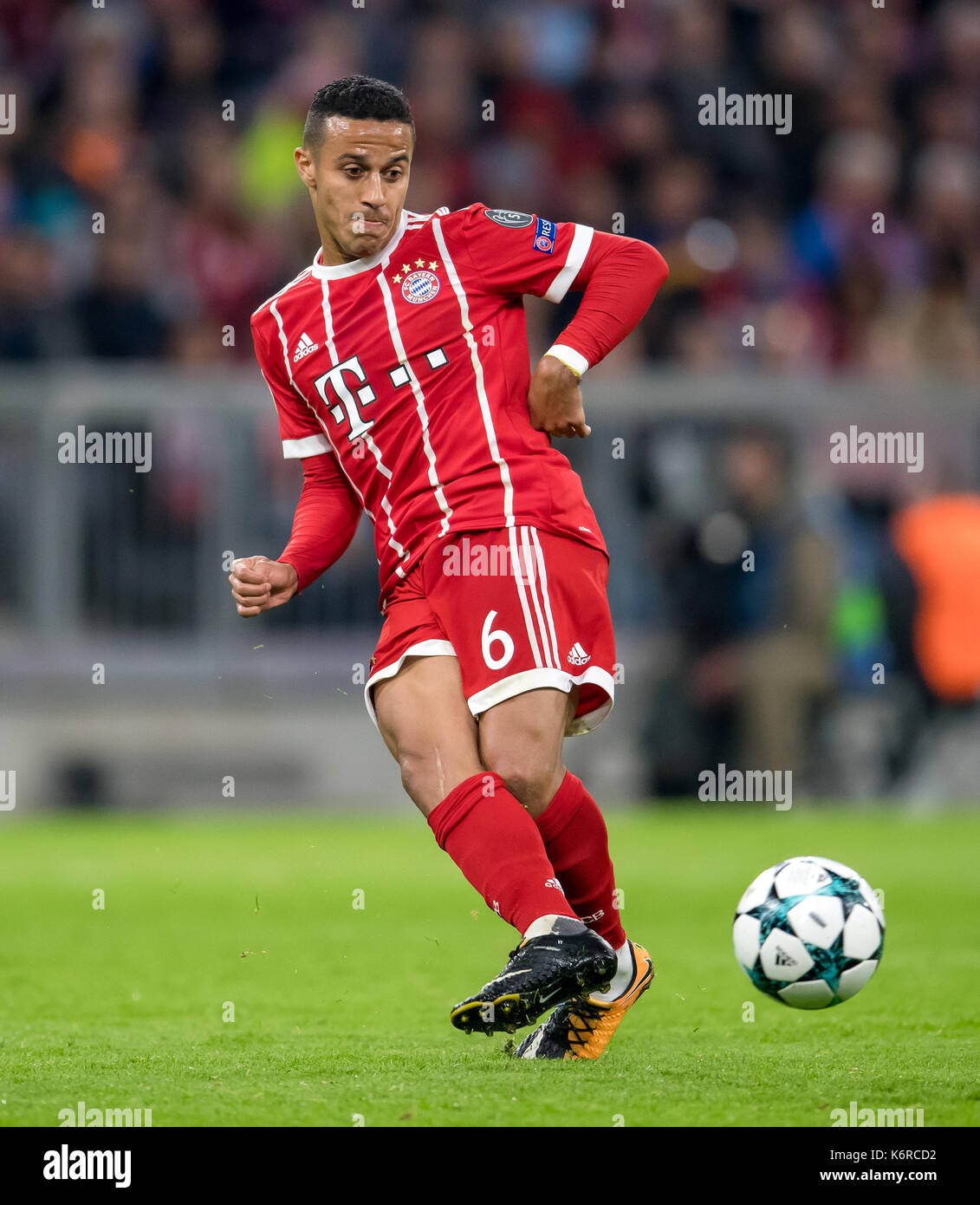 Munich, Germany. 12th Sep, 2017. Munich's Thiago Alcantara during the ...