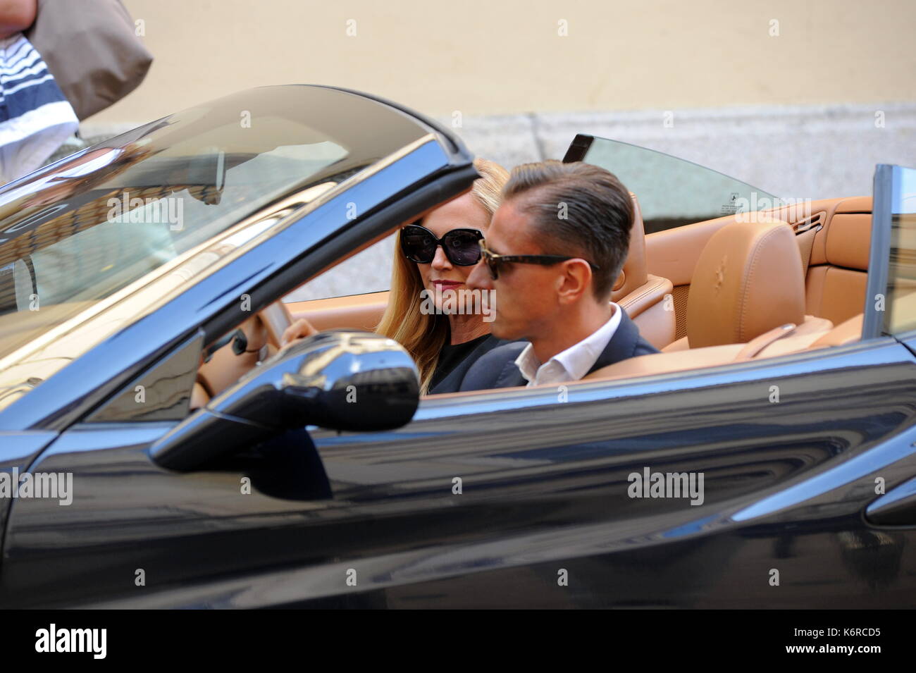 Milan, Federica Panicucci and Marco Bacini lunch and shopping with ...