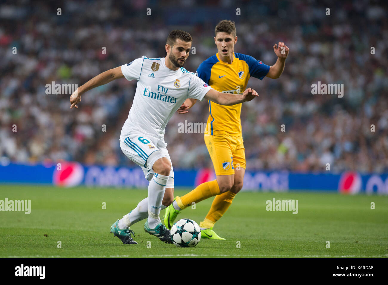 Nacho during a Champions League group H soccer match between Real ...