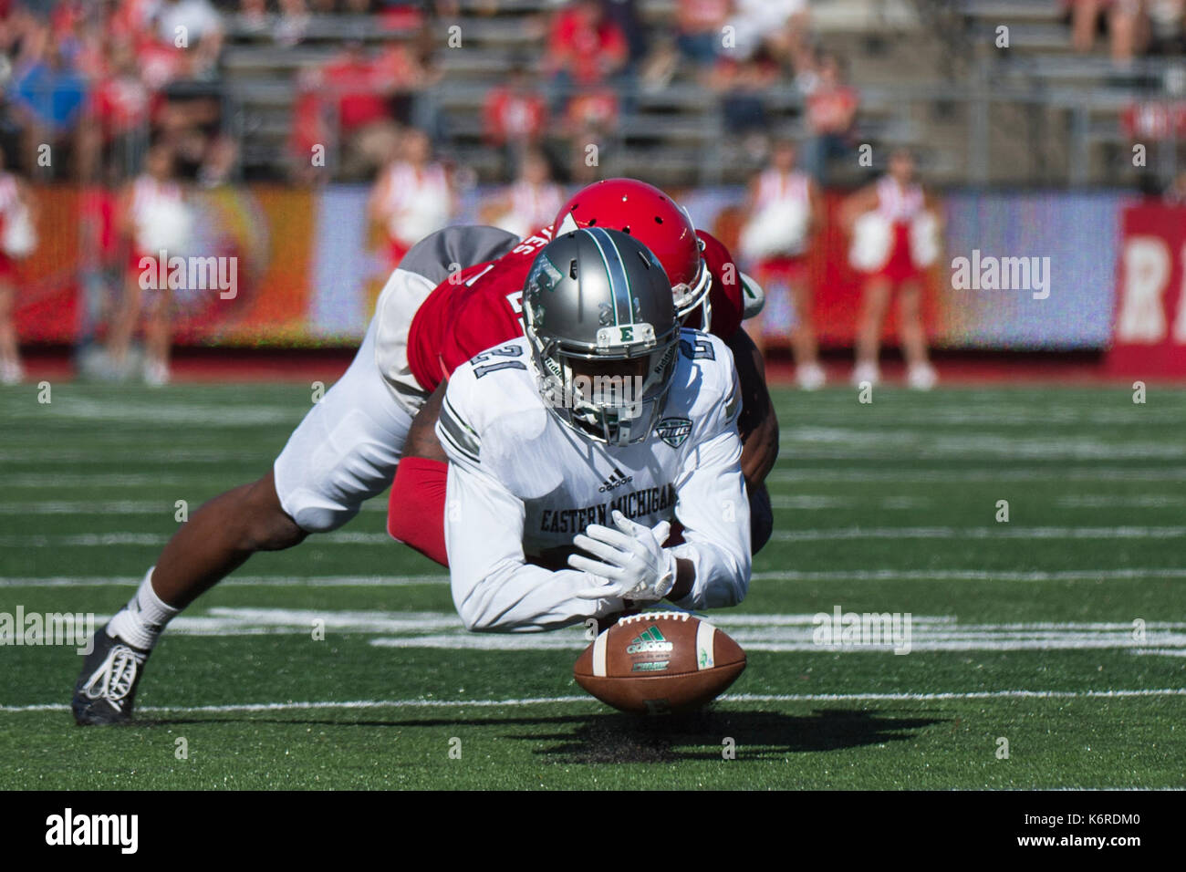 Piscataway, NJ, USA. 09th Sep, 2017. Eastern Michigan Eagles wide ...