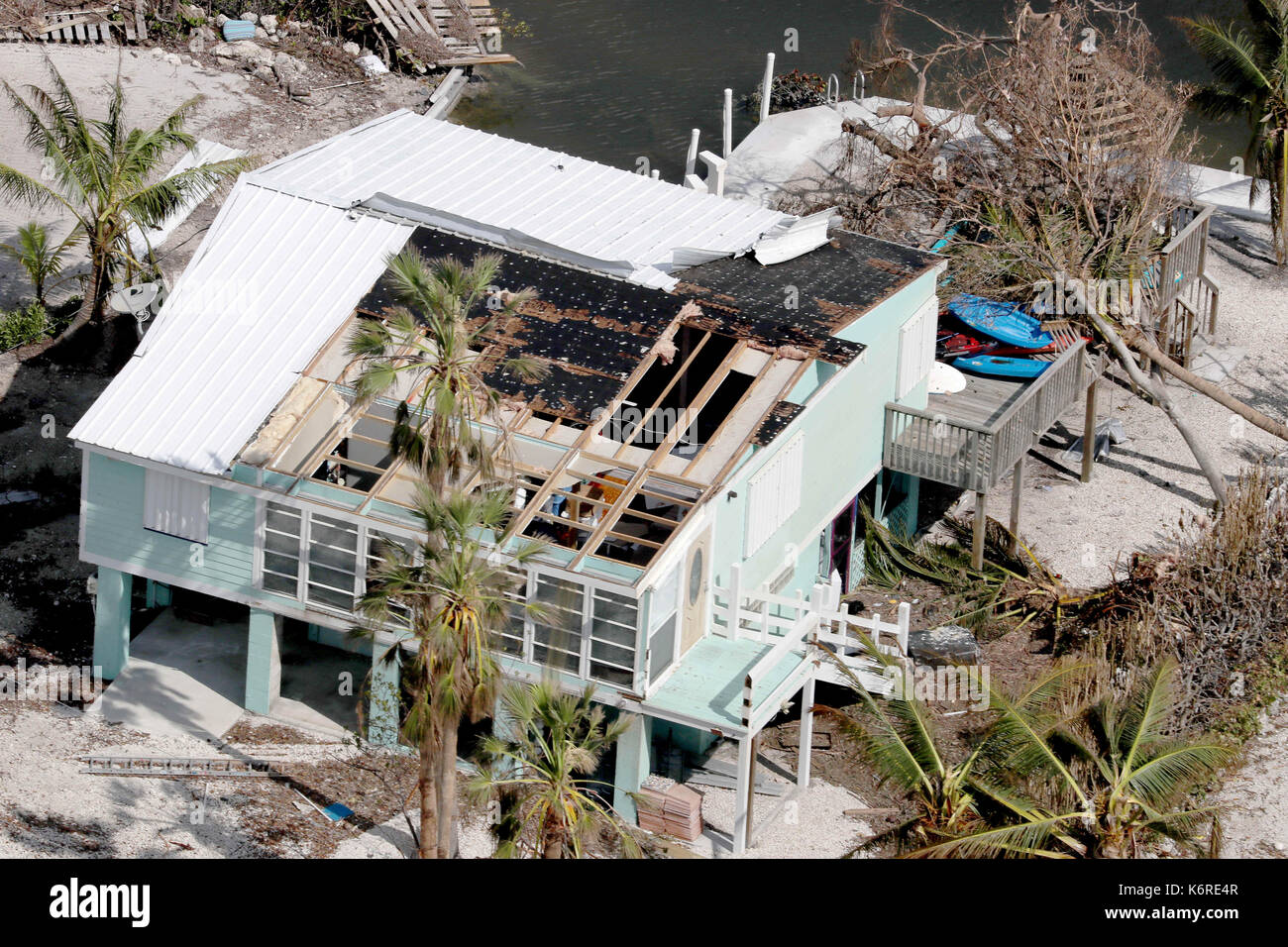 Duck Key, FL, USA. 14th Sep, 2017. Hurricane Irma hit the Florida Keys ...
