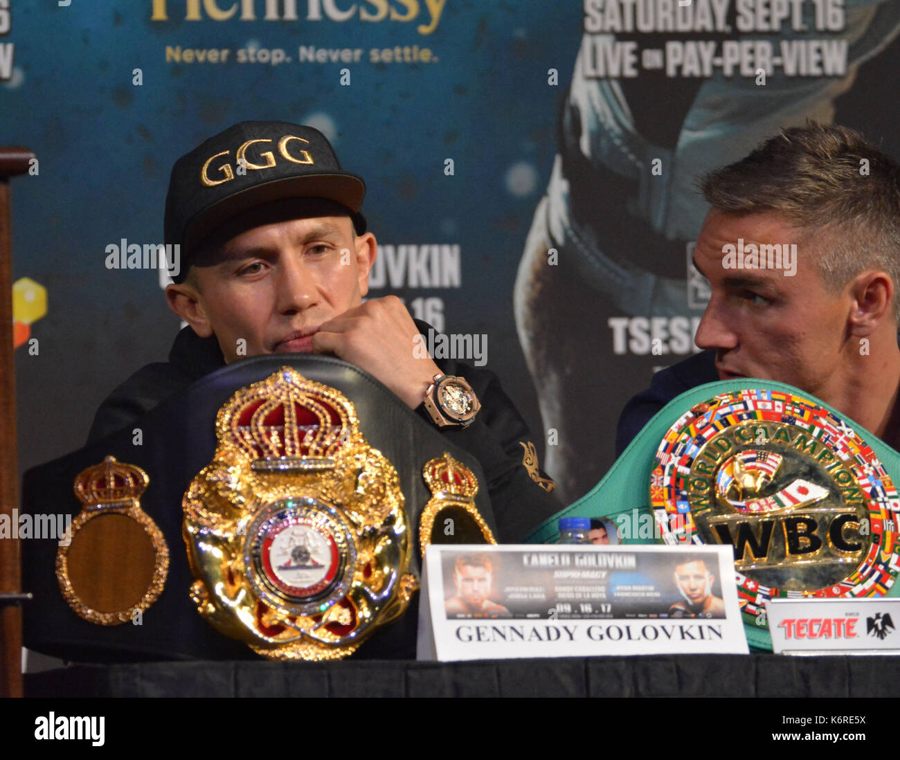 Las Vegas, Nevada, USA. 13th Sep, 2017. WBA, WBC, IBO, IBF Middleweight ...