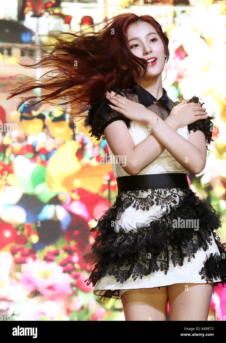 S. Korean girl group ELRIS So Hee, a member of South Korean girl group ELRIS, performs during a ...