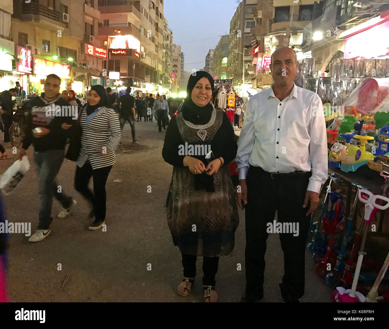 Cairo, Egypt. 23rd Mar, 2017. The Syrians Wedad Haschem and her husband ...