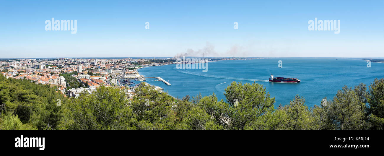 Panorama view from Fort of Sao Filipe to Setubal city Stock Photo - Alamy