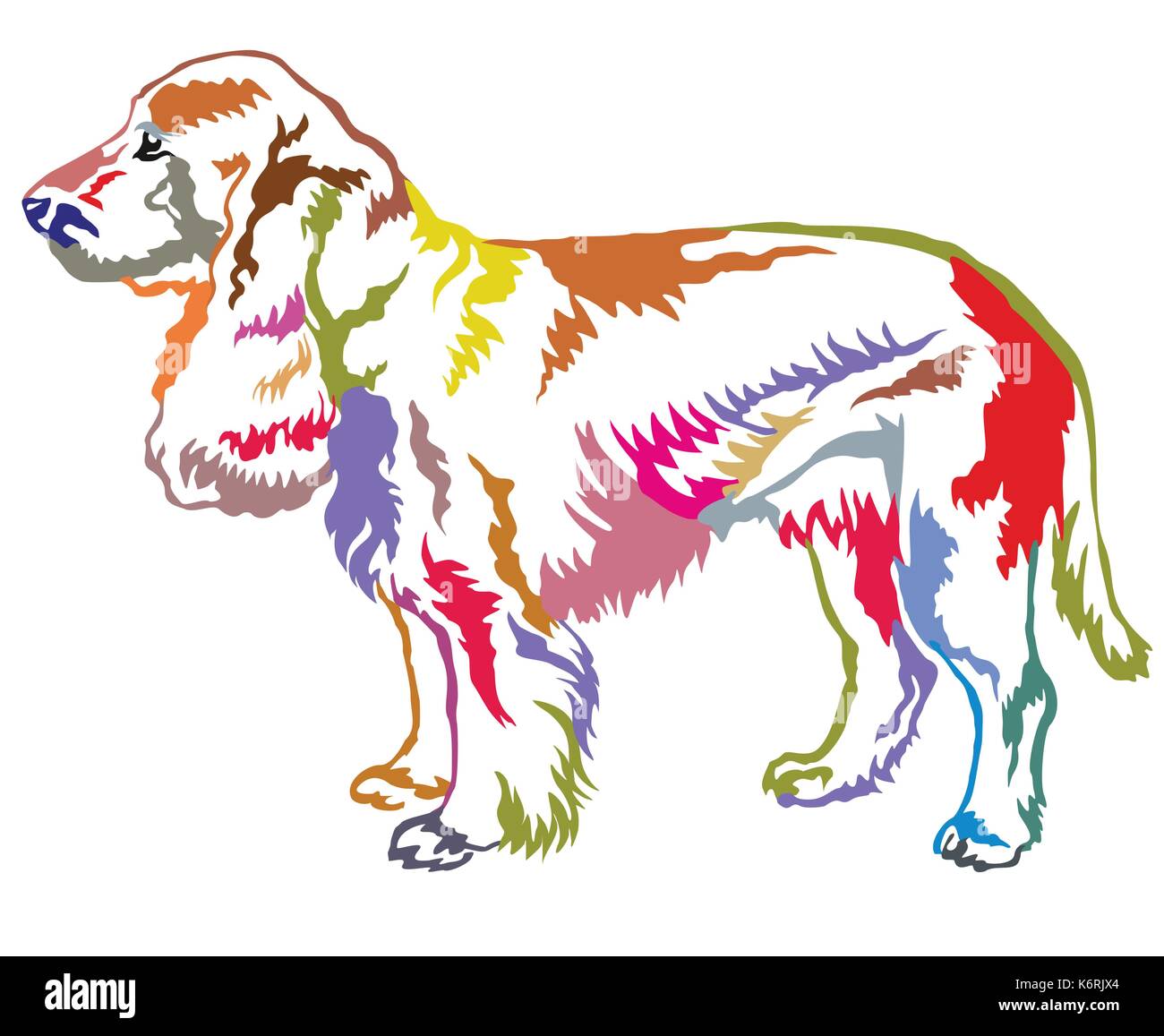 Trained spaniel Stock Vector Images - Alamy