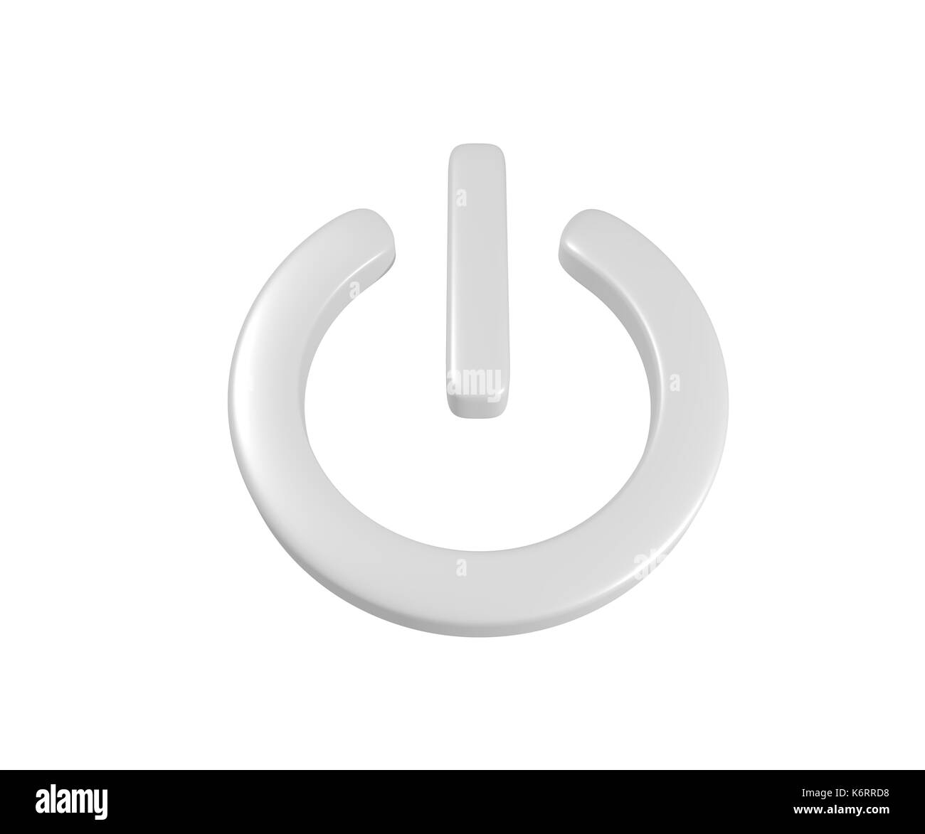 3D perfect metal power button. 3D rendering Stock Photo - Alamy