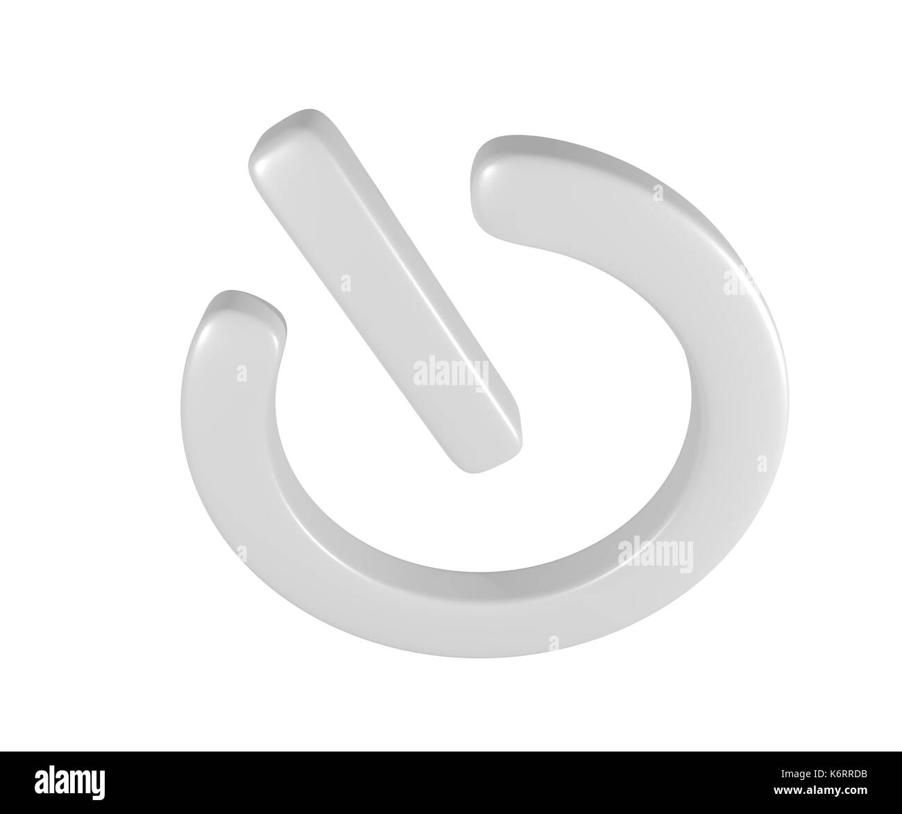 3D perfect metal power button. 3D rendering Stock Photo - Alamy