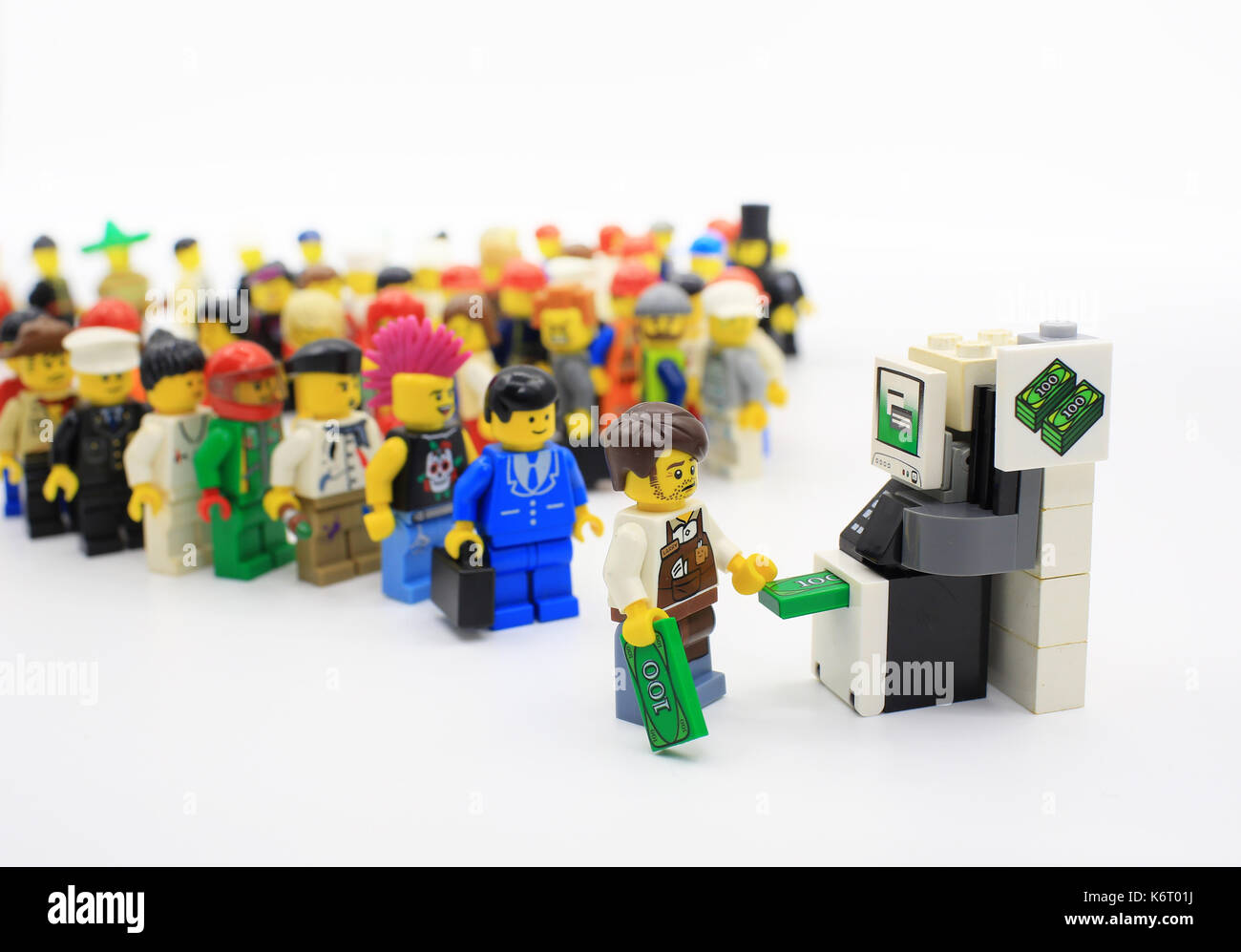 lego money withdrawal Stock Photo - Alamy