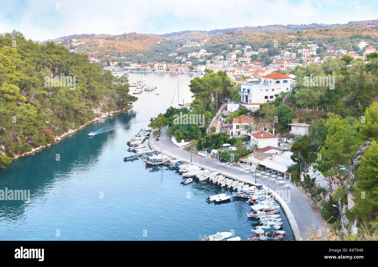 landscape of Gaios Paxos island Greece Stock Photo - Alamy