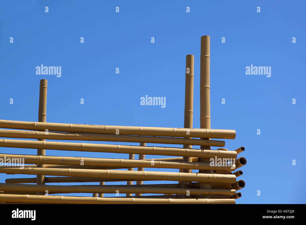 Hanging bamboo canes close each other hi-res stock photography and ...