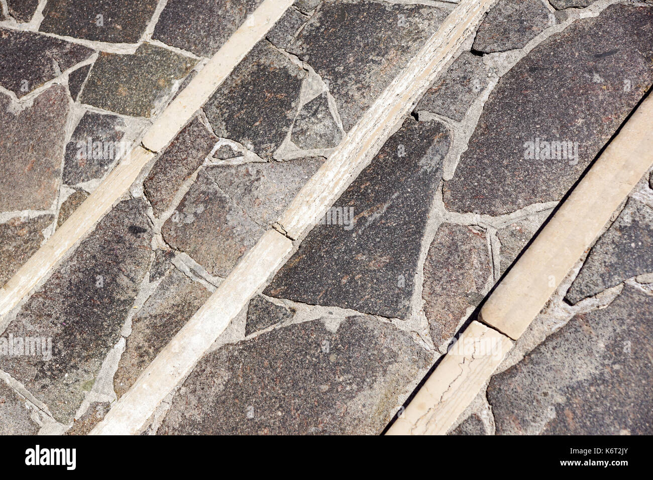Rocky gray stone stairs perspective pattern texture Stock Photo - Alamy