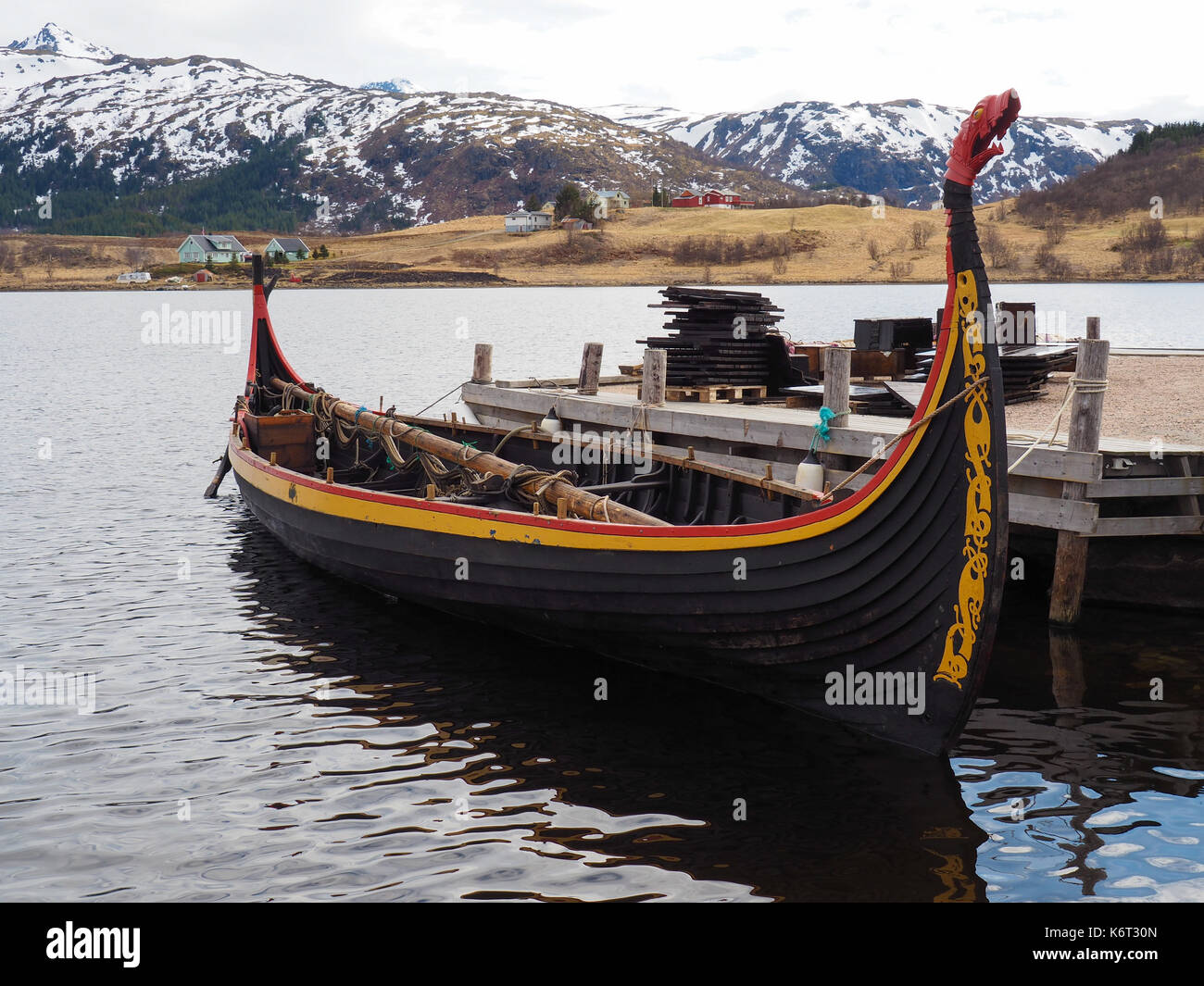 A viking ship (Drakkar) in Norway Stock Photo, Royalty Free Image ...