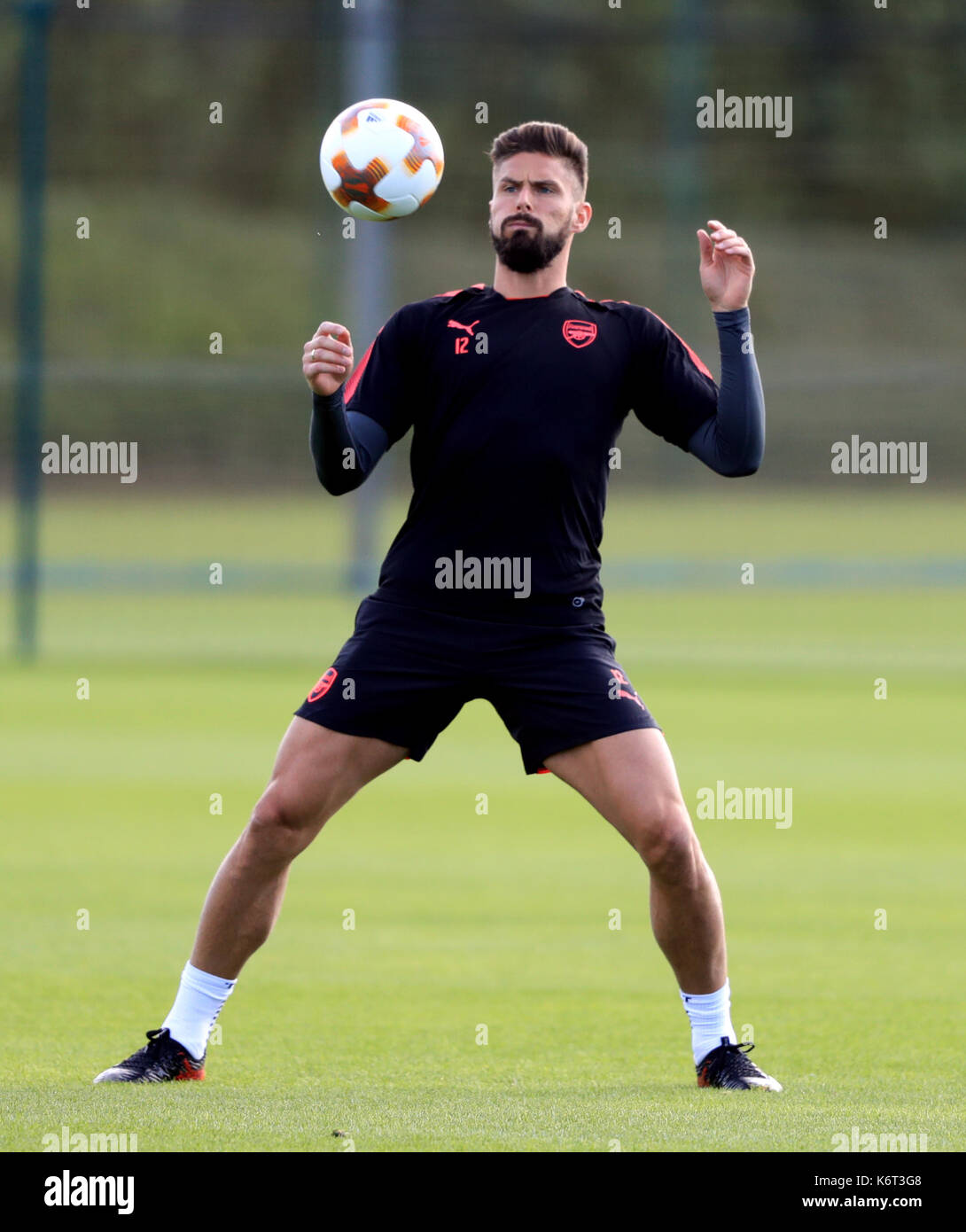 Arsenal's Olivier Giroud during the training session at London Colney ...