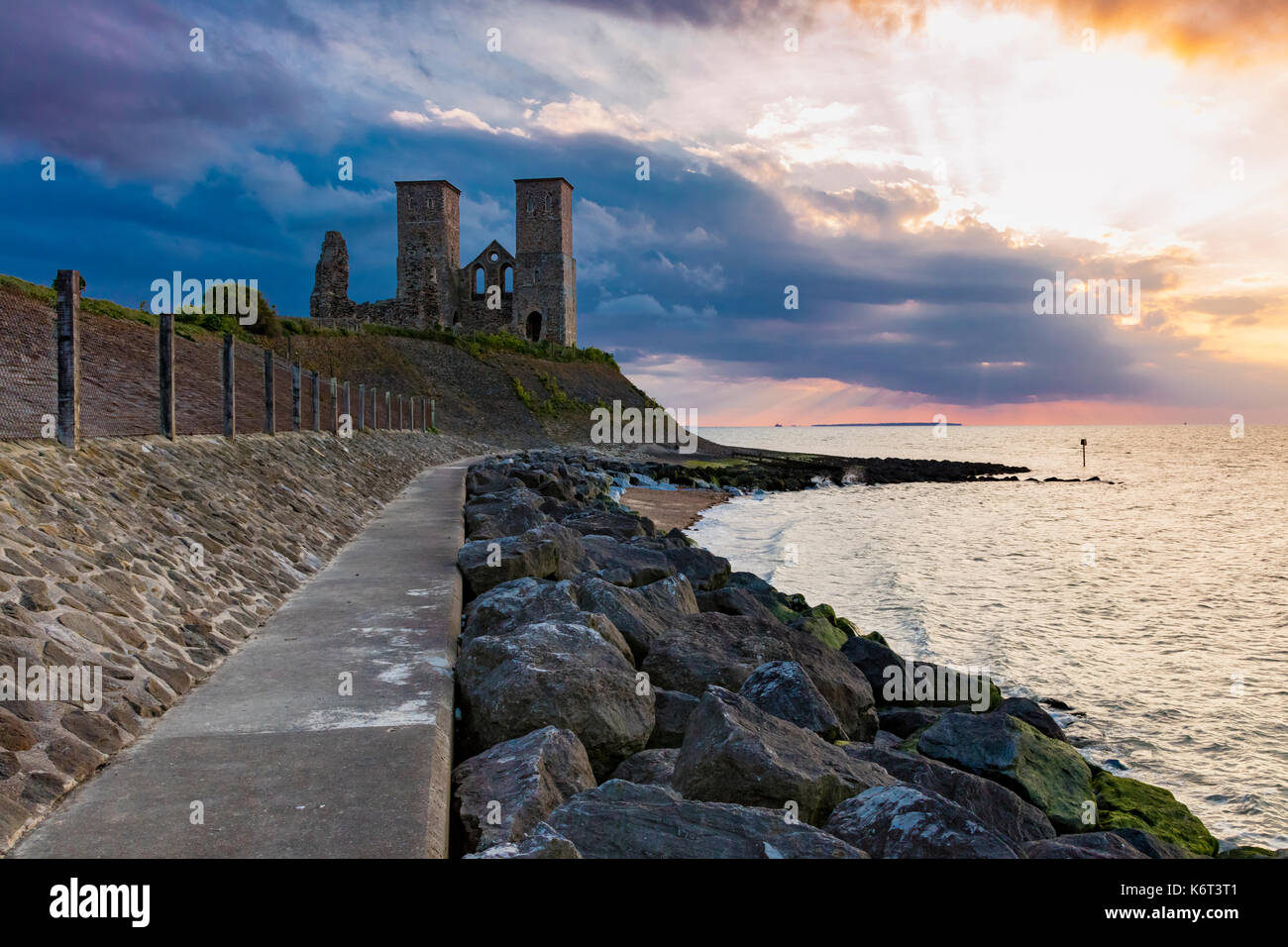 Reculver towers, herne bay hi-res stock photography and images - Alamy