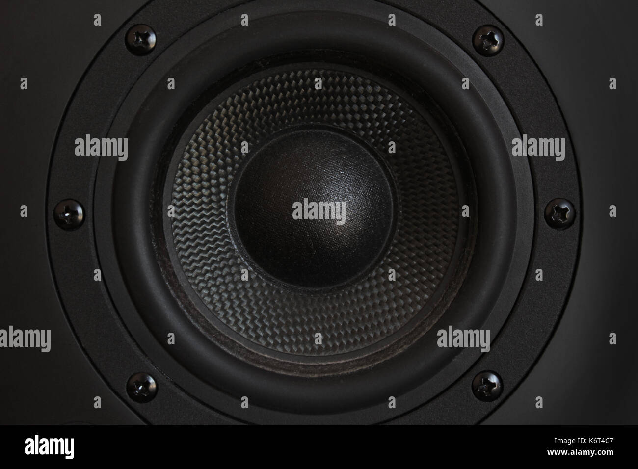 Audio bass speaker close-up Stock Photo - Alamy