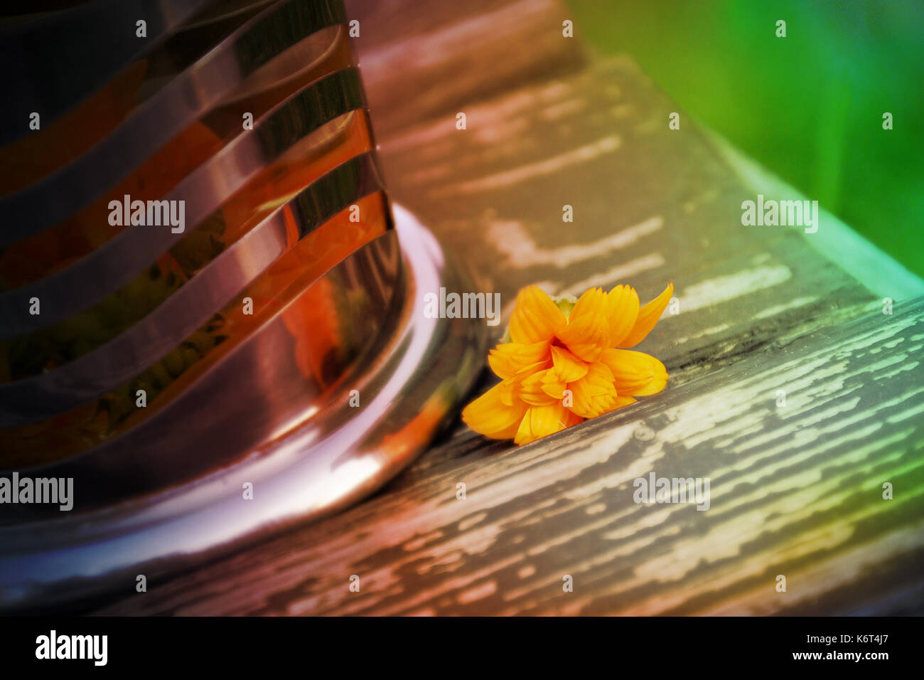 Cup of infusion of marigold Stock Photo - Alamy