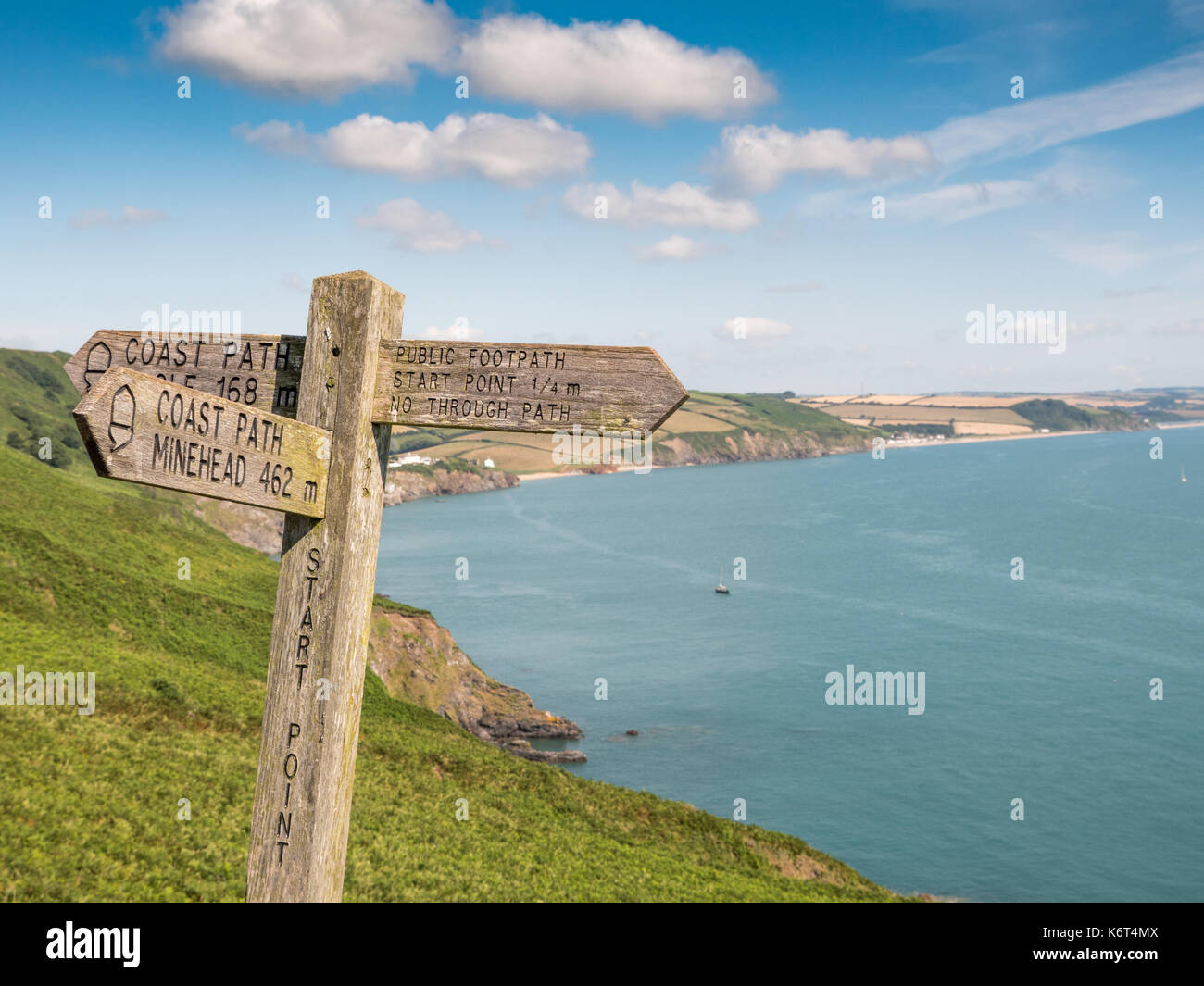 Coastal path near Start Point, Devon, England Stock Photo - Alamy