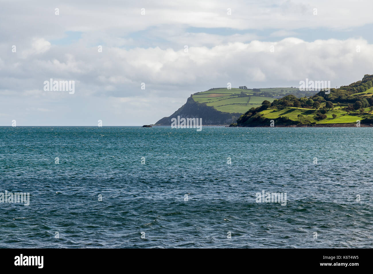 Irish style cottages in surrounding landscape. Northern Ireland Stock ...