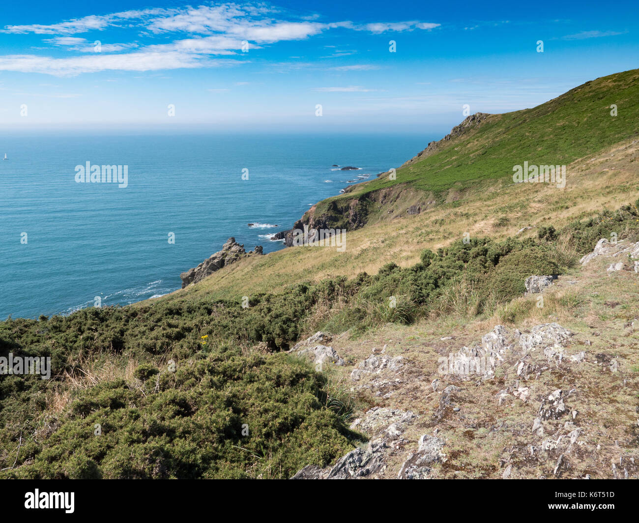 Coastal path near Start Point, Devon, England Stock Photo - Alamy