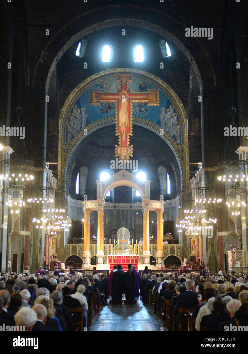 The funeral at Westminster Cathedral in London of Cardinal Cormac ...
