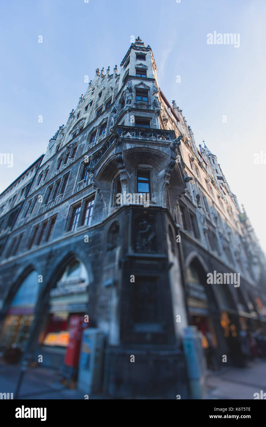 Beautiful super wide-angle sunny aerial view of Munich, Bayern, Germany ...