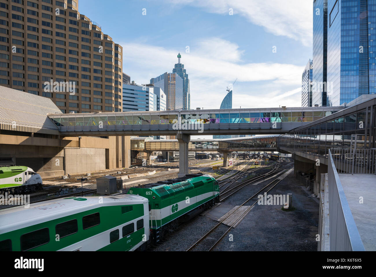 Toronto,Canada-august 2,2015:Toronto train station and view of the ...