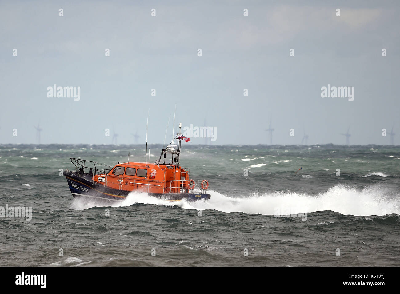 The RNLI lifeboat is launched from Cromer Pier in Norfolk after Storm ...