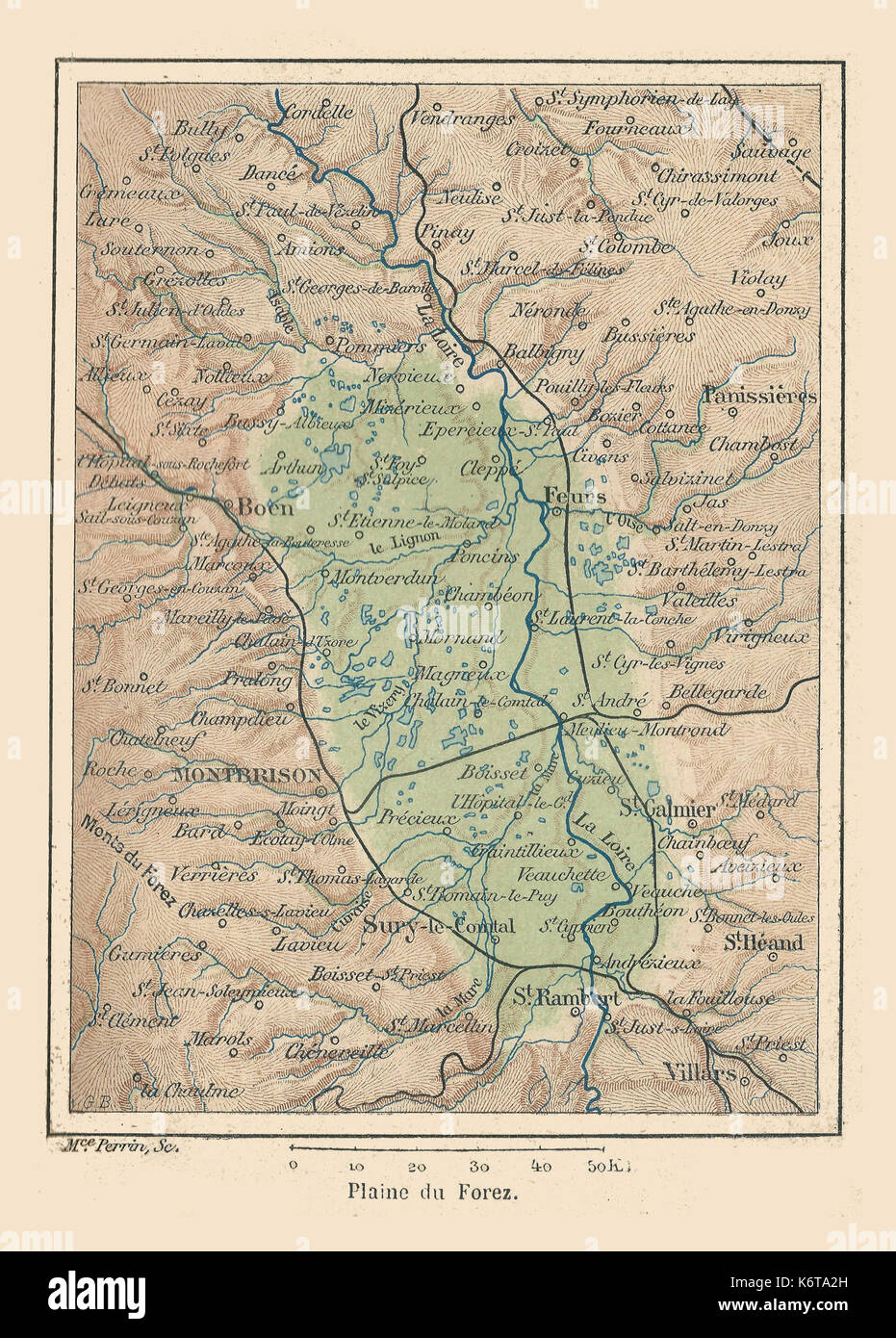 France & Colonies 1894 Plaine du Forez Stock Photo - Alamy
