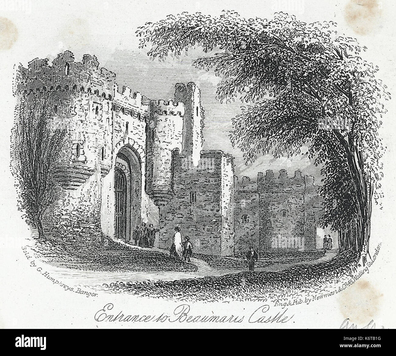 Entrance to Beaumaris Castle Stock Photo - Alamy
