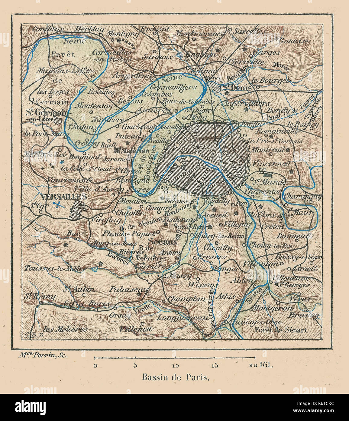 France & Colonies 1894 Le Bassin de Paris Stock Photo - Alamy