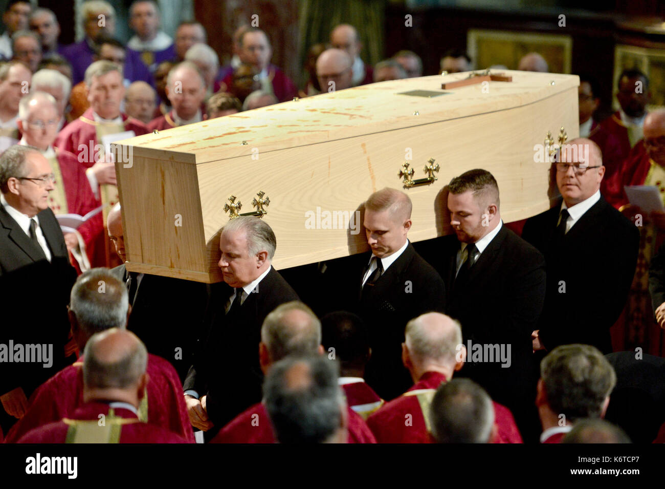 The funeral at Westminster Cathedral in London of Cardinal Cormac ...