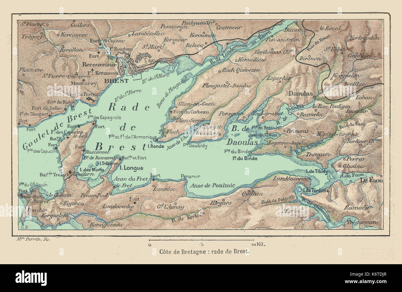 Map of brest france hi-res stock photography and images - Alamy
