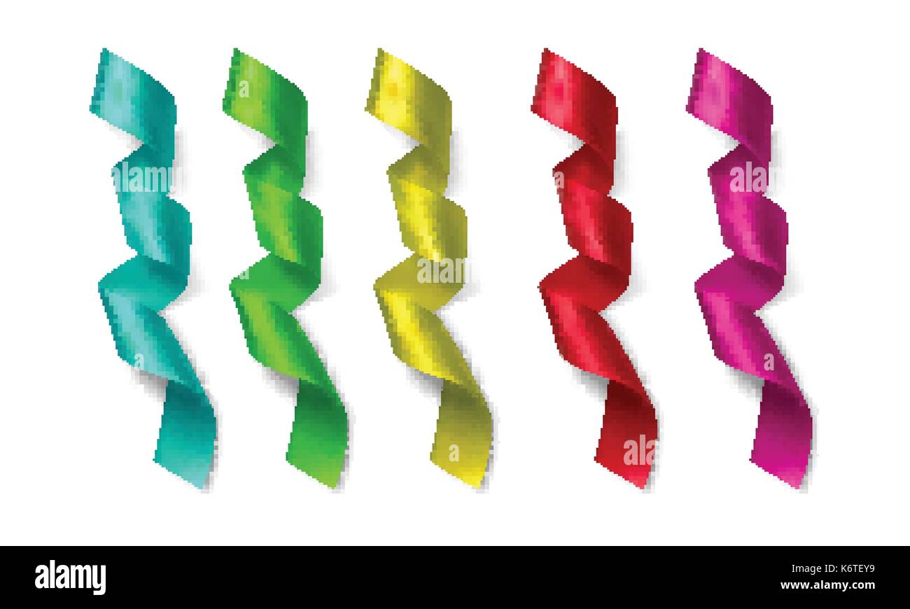 Realistic silk vector ribbon set Stock Vector Image & Art - Alamy