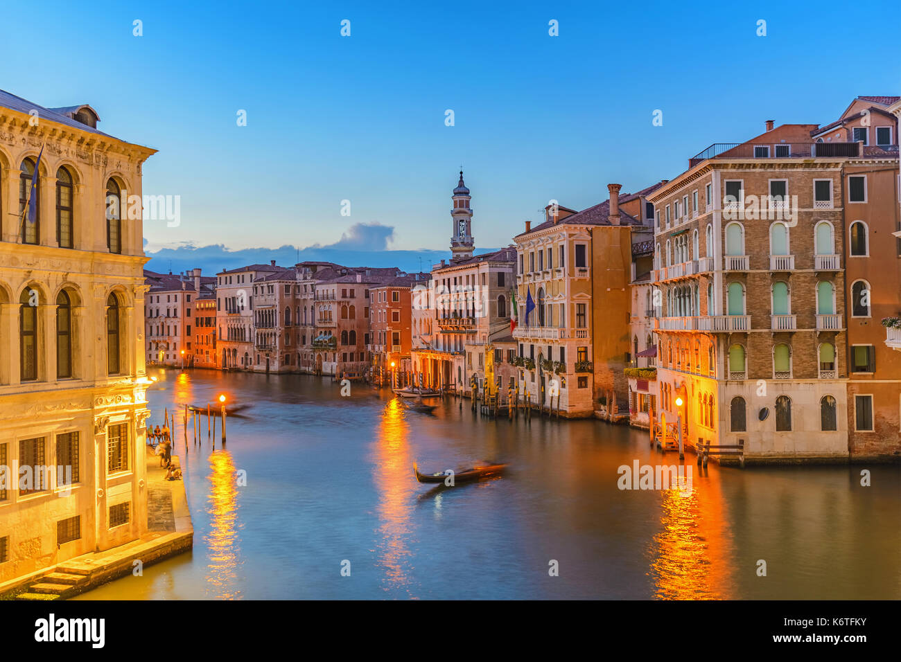 Venice sunset city skyline at Grand Canal, Venice (Venezia), Italy ...