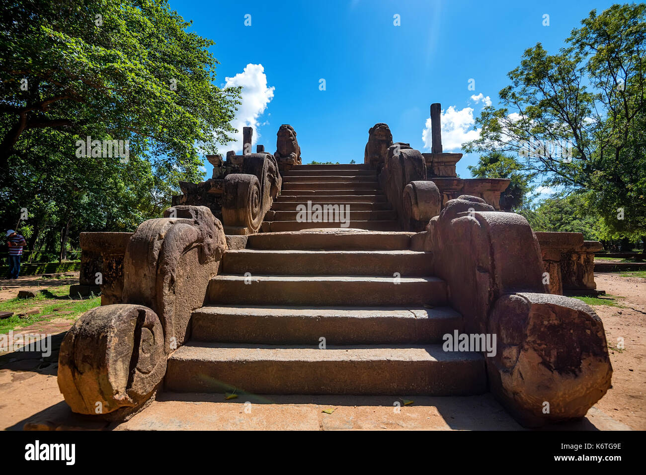 Stairway of Audience Hall of king Parakramabahu Stock Photo - Alamy