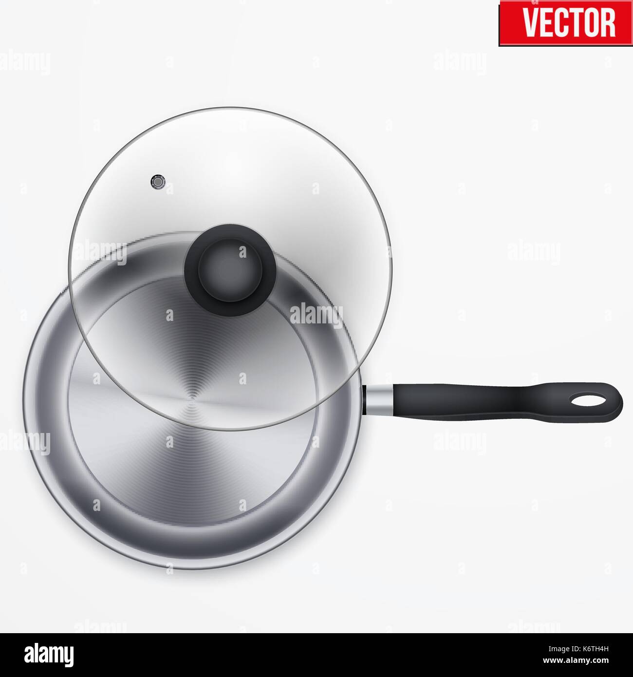 Classic stainless steel fry pan Stock Vector Image & Art - Alamy