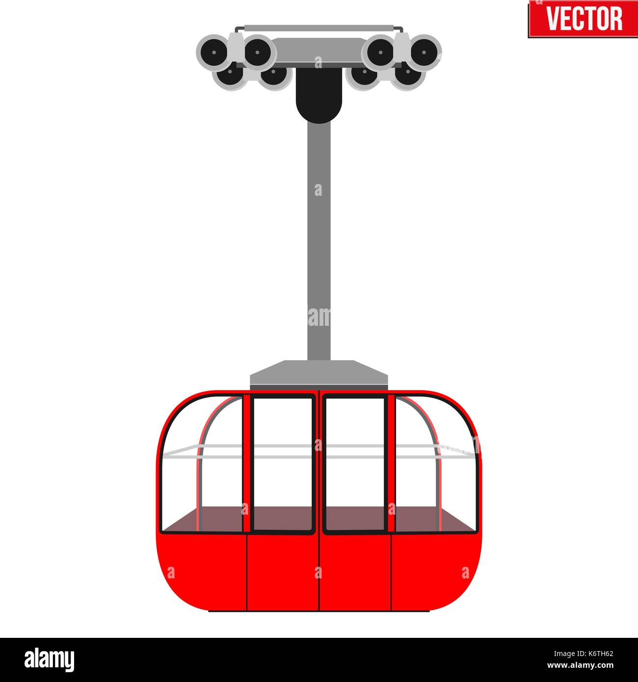 Gondola lift flat vector Stock Vector Images - Alamy