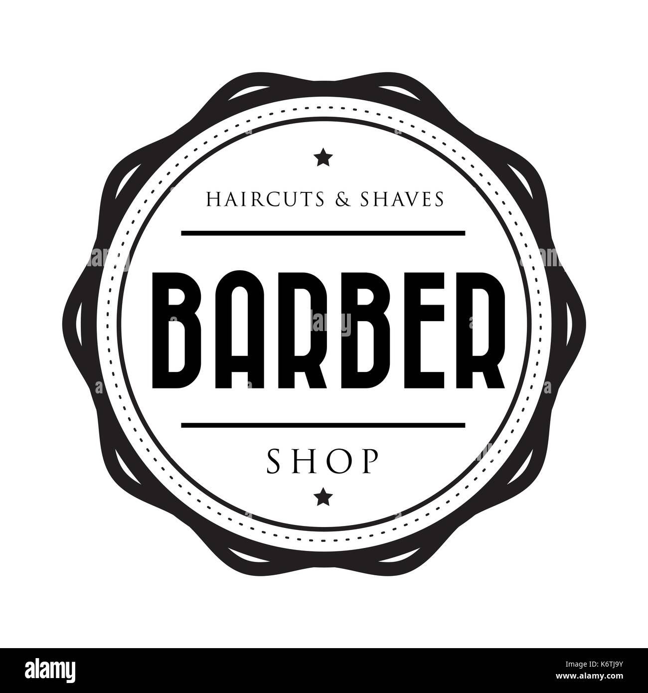 Barber shop vintage stamp logo vector Stock Vector Image & Art - Alamy