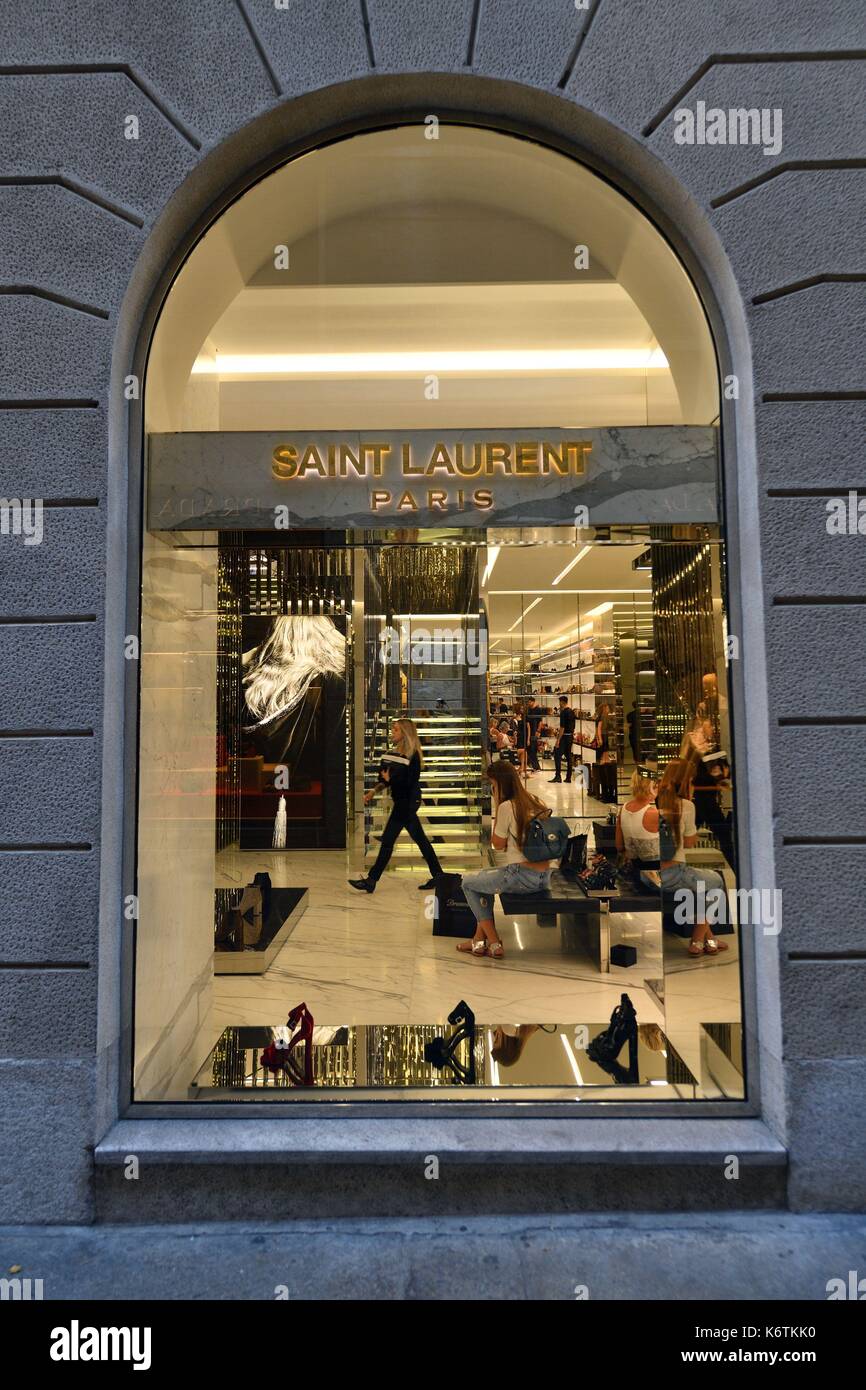 Italy, Lombardy, Milan, Fashion Quadrilateral, Via della Spiga, Saint ...