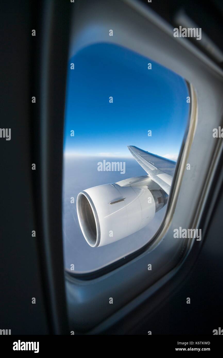 France, sky seen from a window plane (aerial view Stock Photo - Alamy