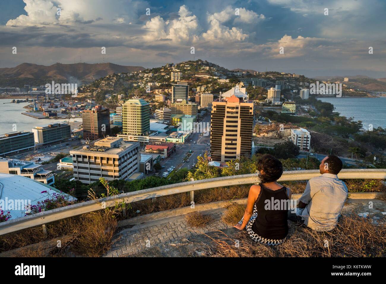 Papua New Guinea, National Capitale district, Port Moresby, town area ...