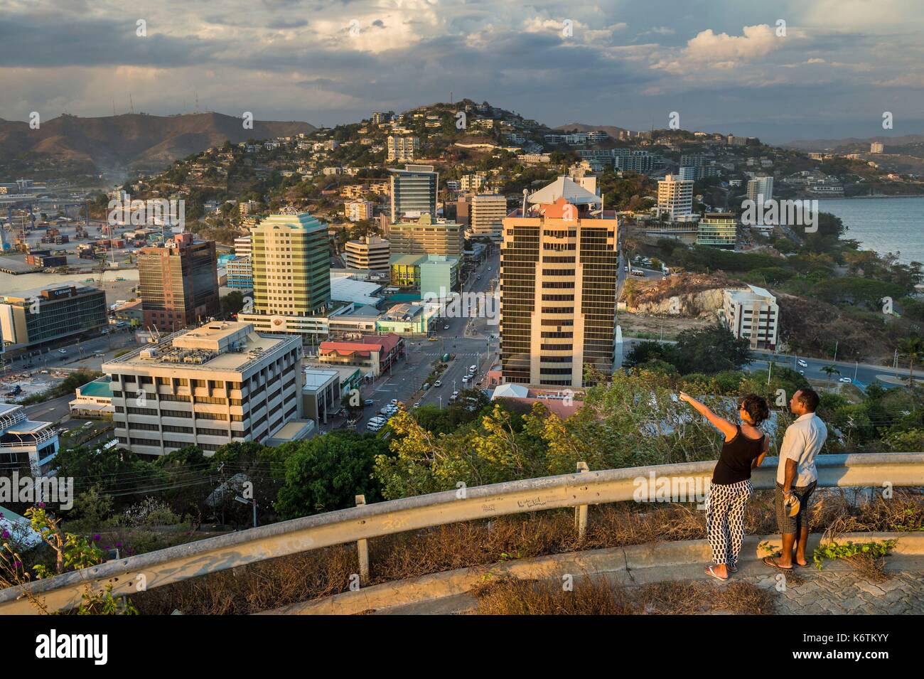 Papua New Guinea, National Capitale district, Port Moresby, town area ...