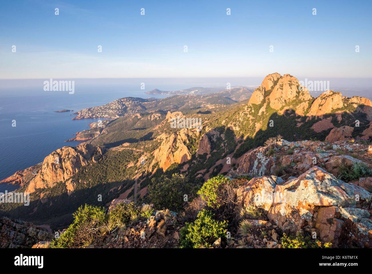 France, Var, Saint Raphael's common Agay, seen since the Cape Roux on ...
