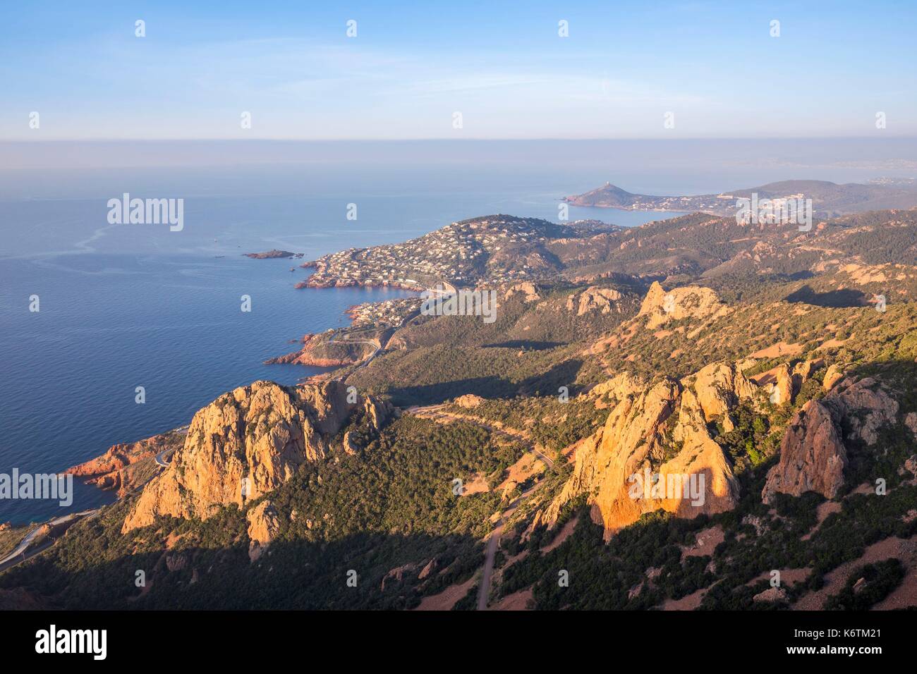 France, Var, Saint Raphael's common Agay, seen on the Rock Saint ...