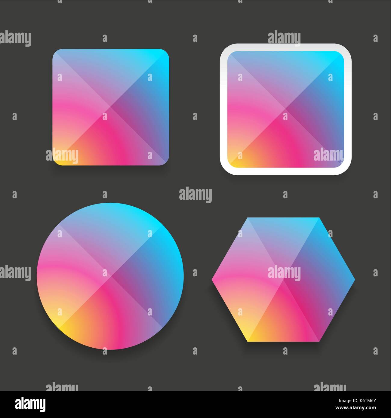 Colorful button vector Stock Vector Image & Art - Alamy