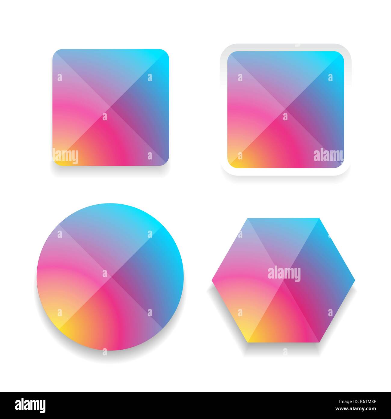 Colorful button vector Stock Vector Image & Art - Alamy