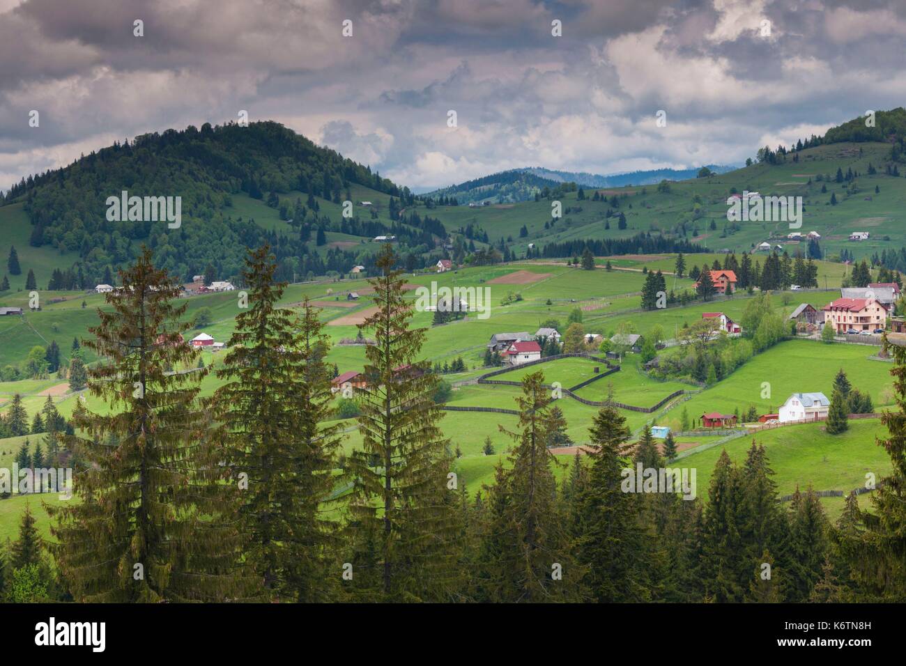 Romania, Transylvania, Tihuta Pass, mountain buildings of the pass also ...
