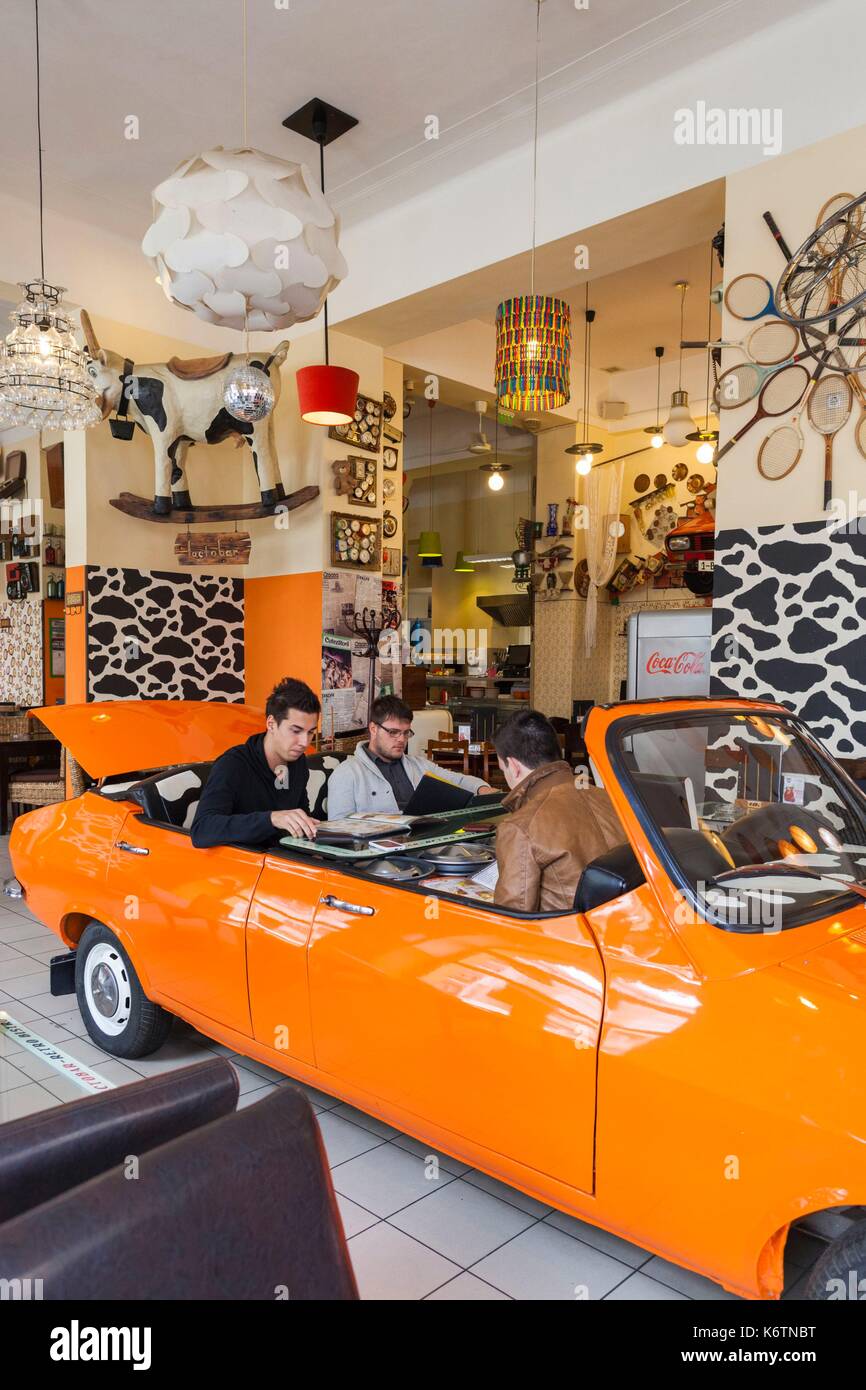 Romania, Crisana Region, Oradea, Lactobar, retro-bistro restaurant ...