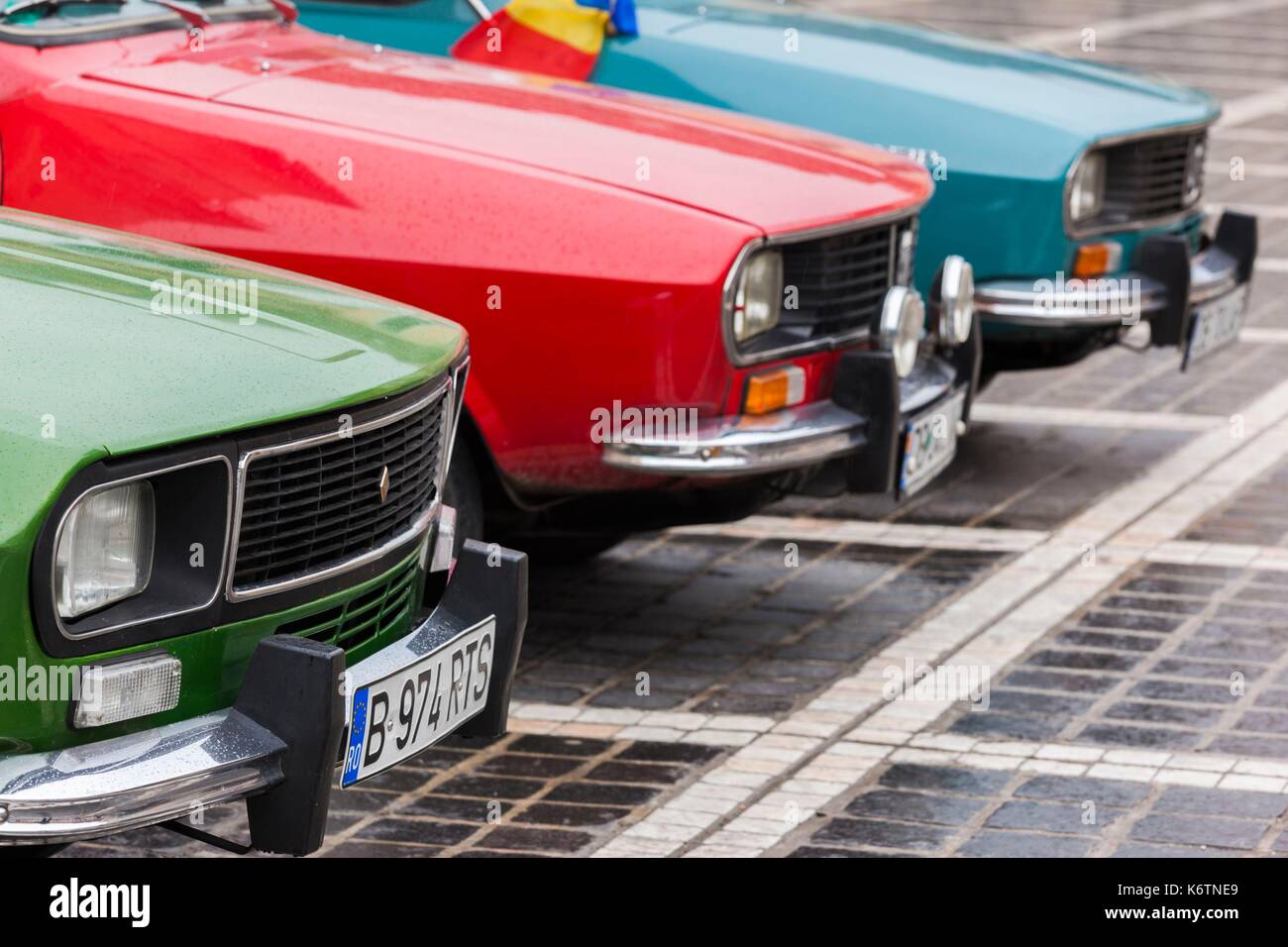 Antique car show of 1970s 1980s era romanian dacia cars hi-res stock ...